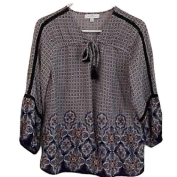 new directions | Tops | Nwt New Direction Multi Pop Over Blouse Top ...